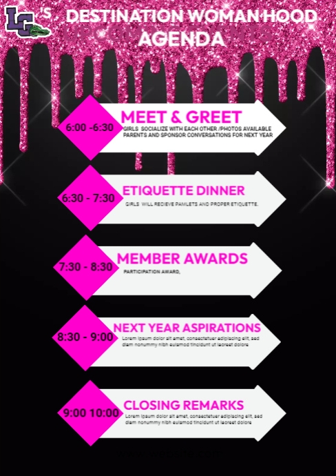 Event Agenda | PosterMyWall