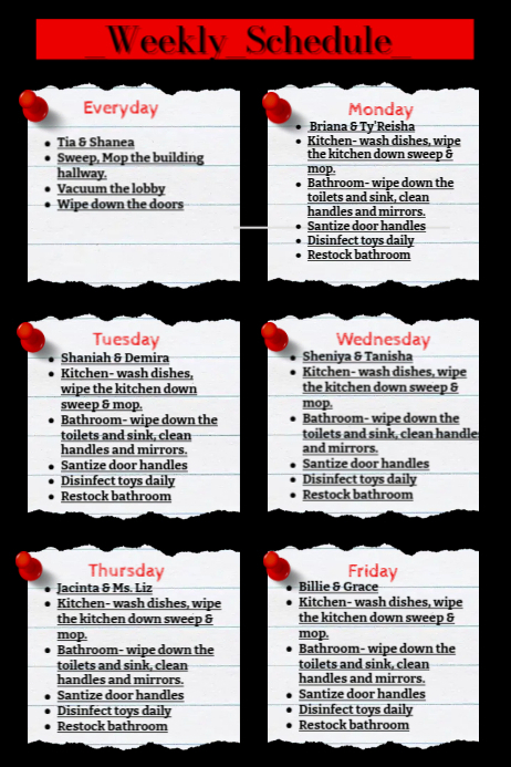 Weekly Schedule Poster Template | PosterMyWall