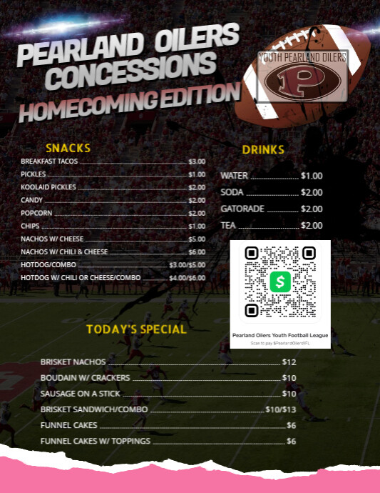 Game Day Sunday Menu Flyer (2) | PosterMyWall