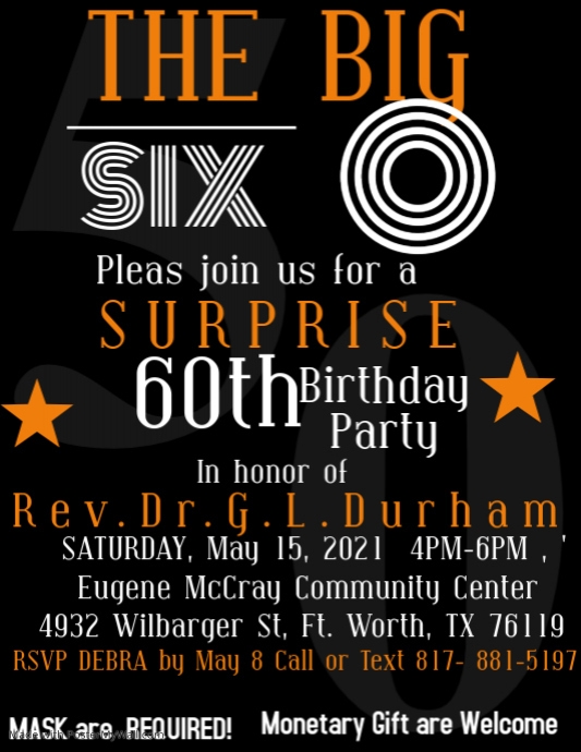 Copy of SURPRISE BIRTHDAY PARTY TEMPLATE | PosterMyWall