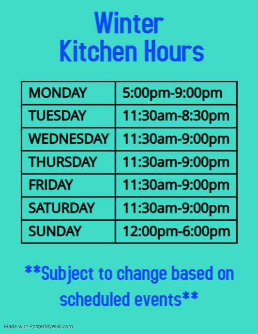 Autumn Fall Business Open Times Door Sign | PosterMyWall