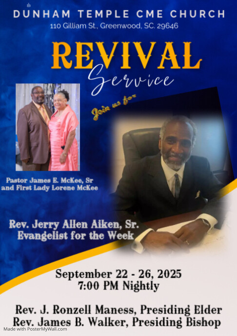 Rev. James E. McKee, Sr | PosterMyWall