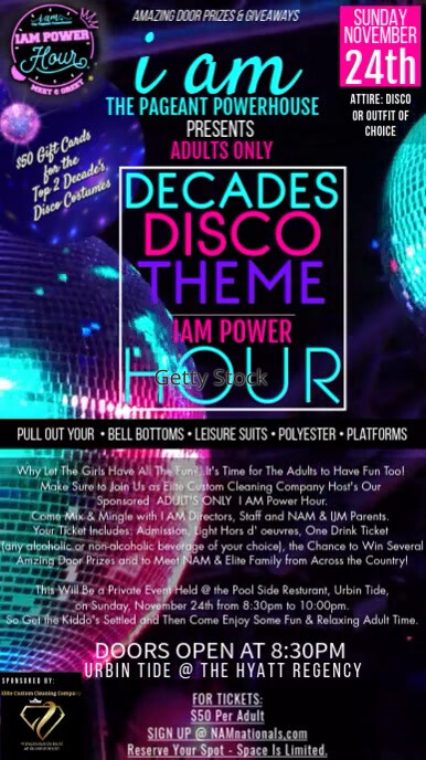 Disco Theme Power Hour Promo Ad | PosterMyWall