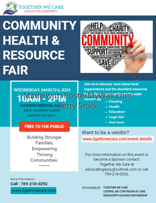 Community Health & Resource Fair Flyer | PosterMyWall