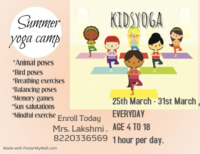 kids yoga template | PosterMyWall