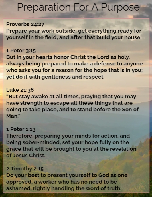 Copy of Preparation for a Purpose (1) | PosterMyWall