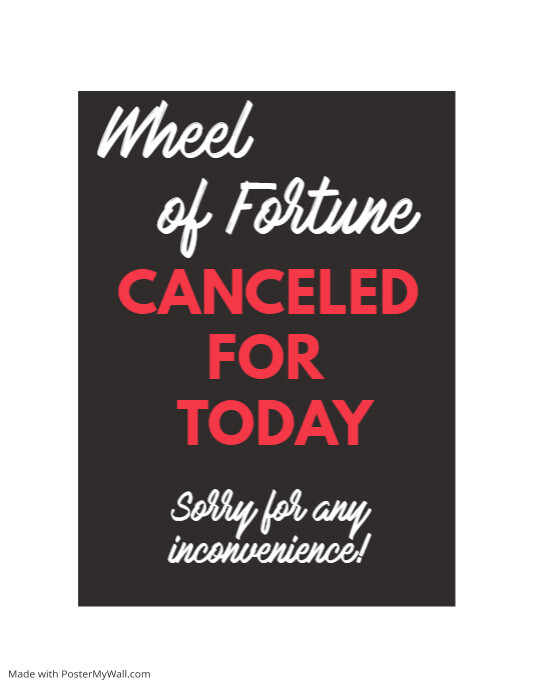 Event Canceled | PosterMyWall