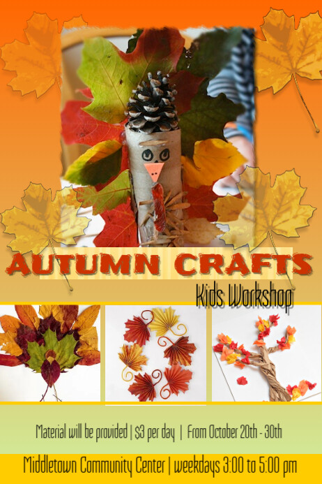 Copy of Autumn crafts workshop | PosterMyWall