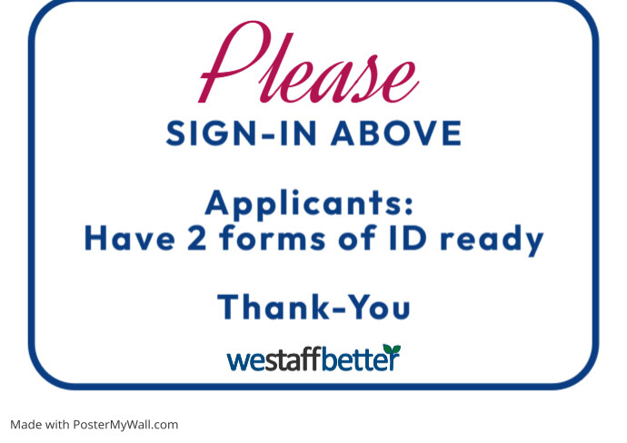 please use the next window sign | PosterMyWall