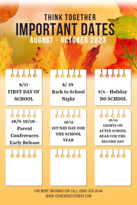 Copy of September Fall Upcoming Event Flyer | PosterMyWall