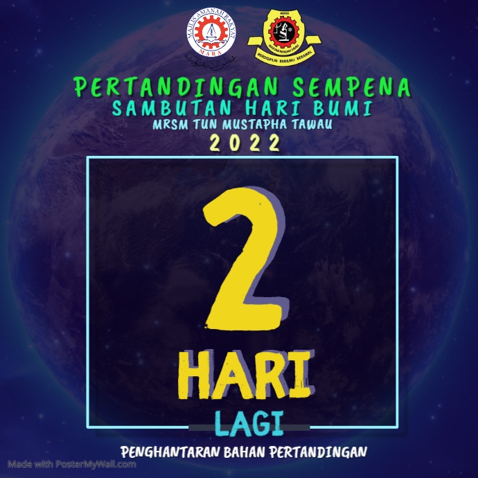Copy of Poster Countdown Bahan Pertandingan | PosterMyWall