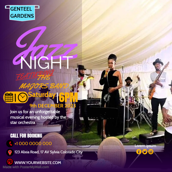 jazz night club poster | PosterMyWall