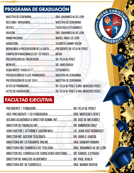 MCU Graduation Ceremony Back Part 1 | PosterMyWall