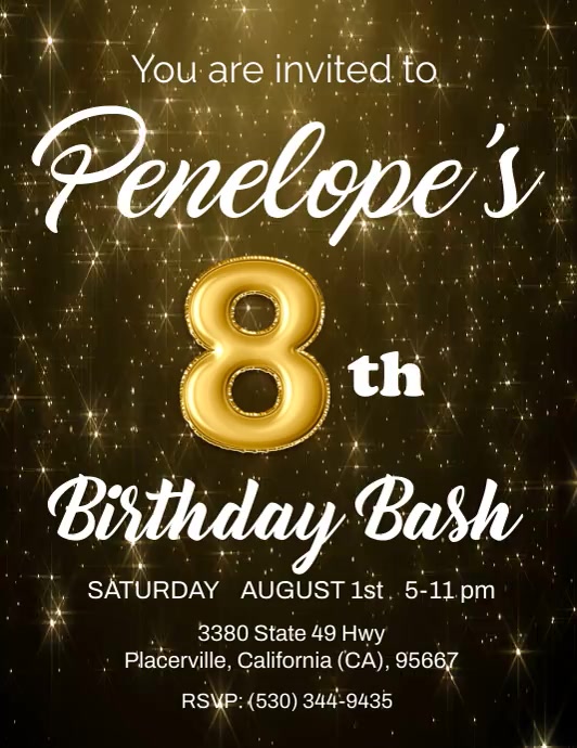 Copy of 8th bday | PosterMyWall