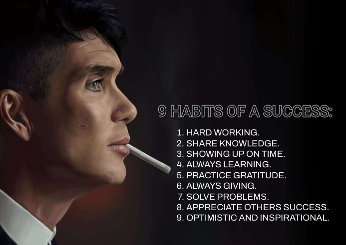 9 HABIT OF A SUCCESS POSTER TEMPLATE | PosterMyWall