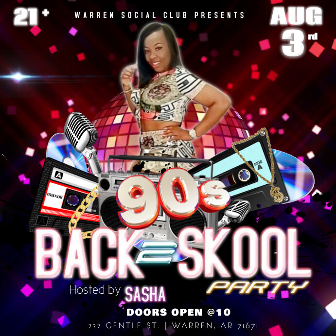 90'S BACK TO SCHOOL Template | PosterMyWall