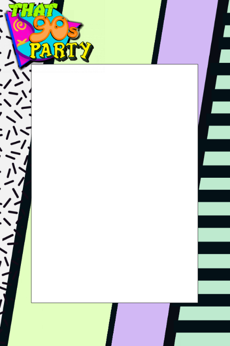 90's Party Prop Frame | PosterMyWall