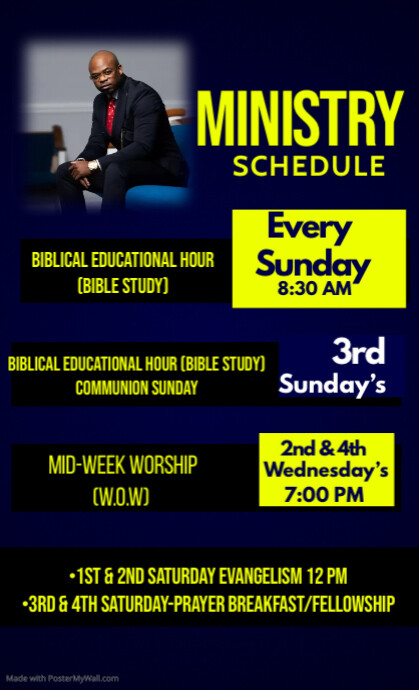 Ministry Schedule | PosterMyWall