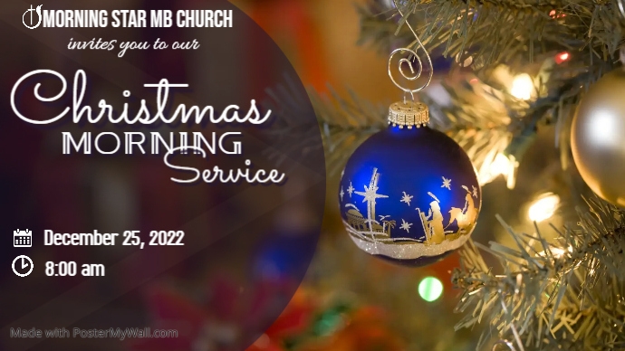 Christmas Morning Service | PosterMyWall