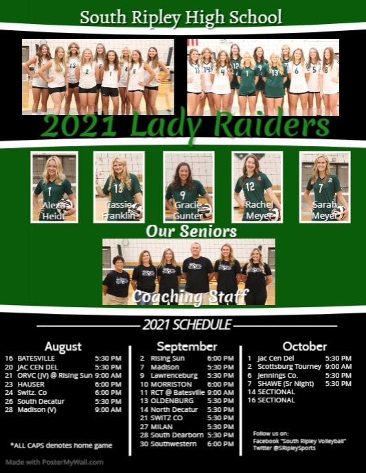 Volleyball Roster | PosterMyWall