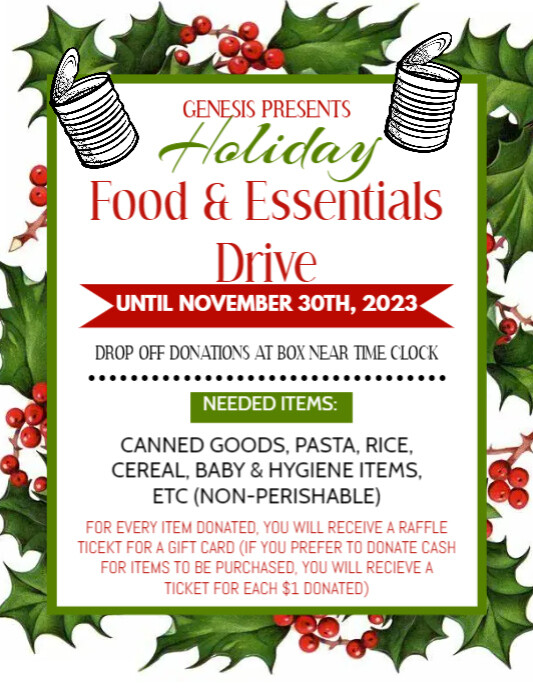 Holiday Food Drive | PosterMyWall