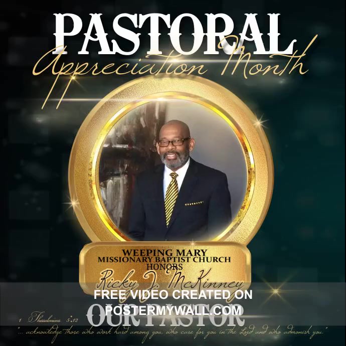 PASTORAL APPRECIATION MONTH POSTER | PosterMyWall