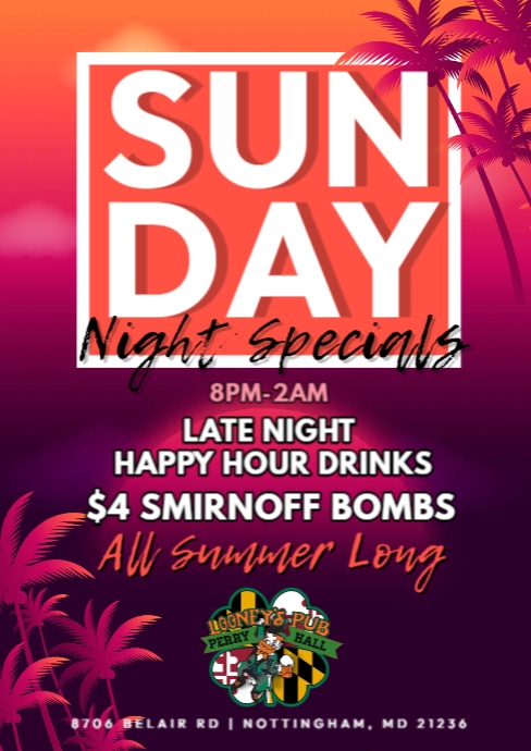 SUNDAY SPECIALS | PosterMyWall