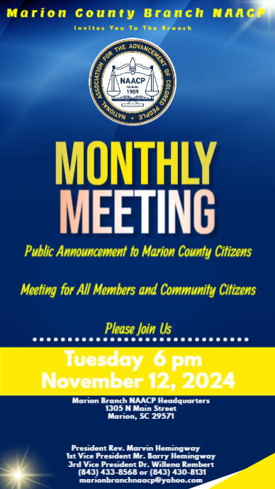 NAACP Monthly Virtual Meeting | PosterMyWall