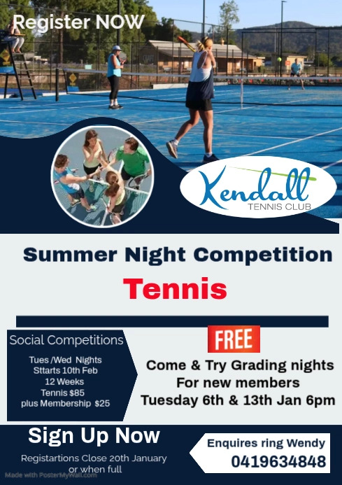 Tennis training camp | PosterMyWall