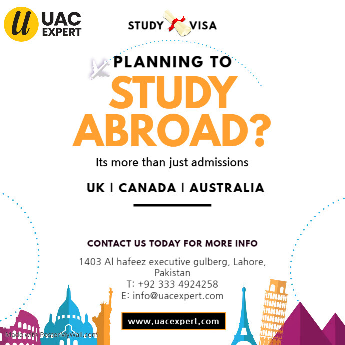 Navy Blue Student Visa Post | PosterMyWall