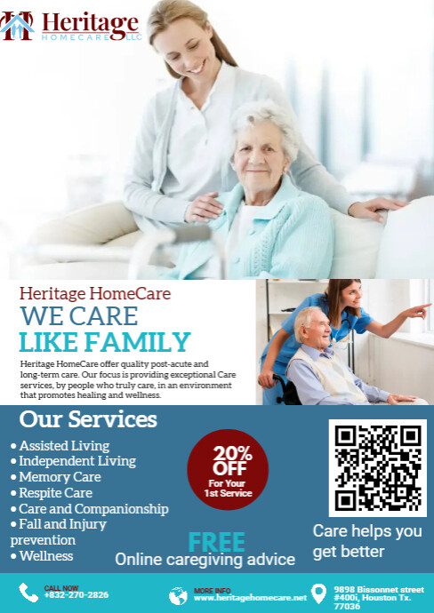 Senior Care Service Flyer | PosterMyWall