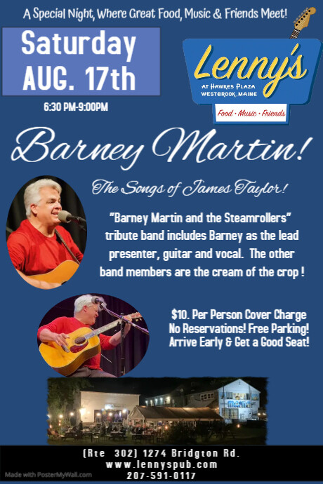 Copy of Barney Martin | PosterMyWall