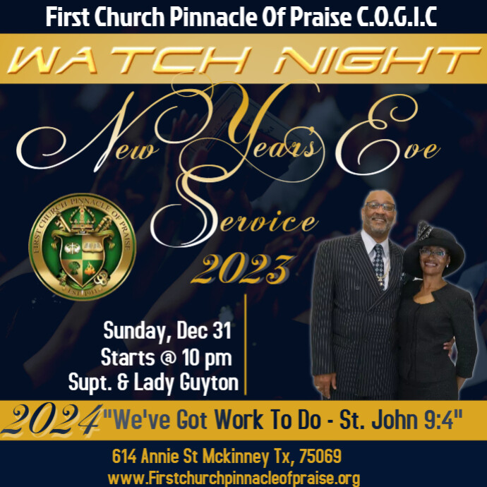 Watch Night Service New Years | PosterMyWall