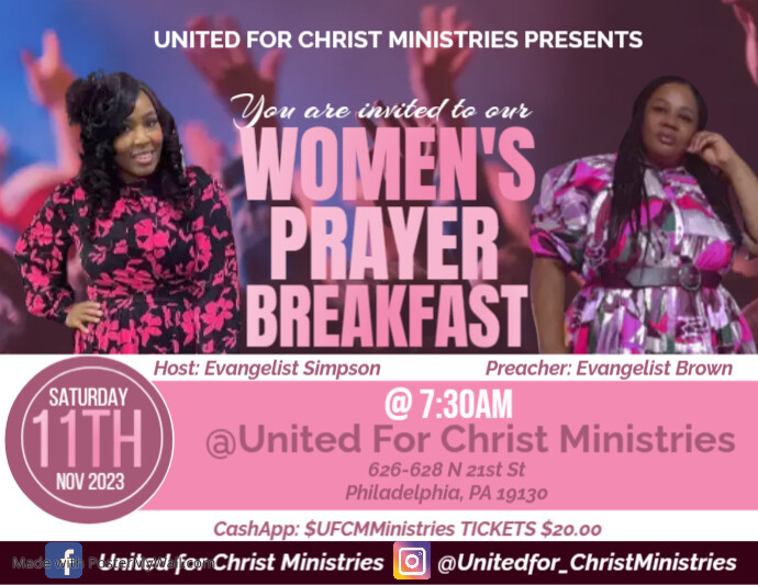 Copy of men's prayer breakfast flyer poster | PosterMyWall