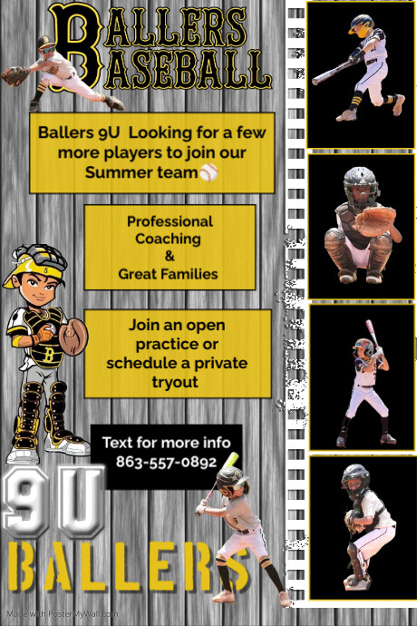 Baseball Photo Collage Template (2) | PosterMyWall