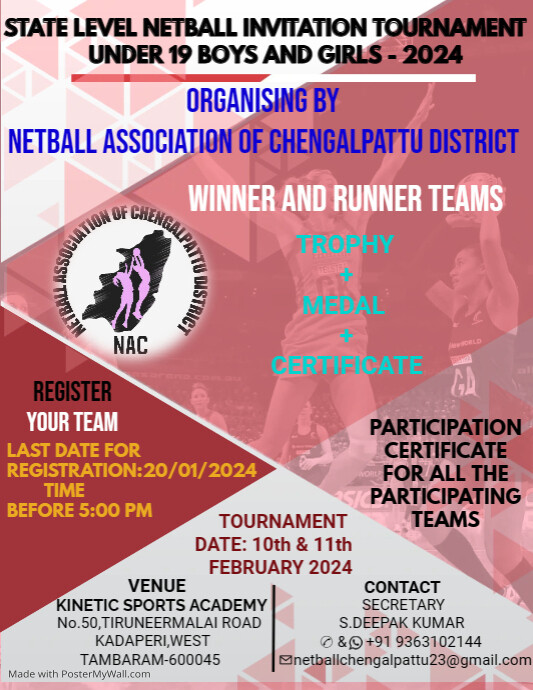 Netball Tournament Poster | PosterMyWall