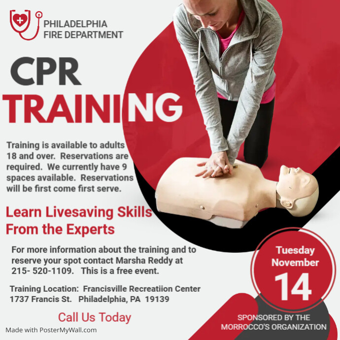 Modern CPR Training Service Flyer | PosterMyWall