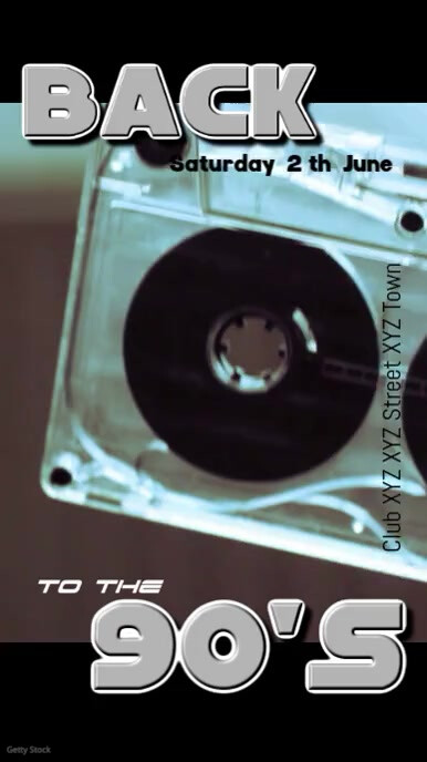 Copy of 90s 80s 90's 80's party event music retro ad | PosterMyWall