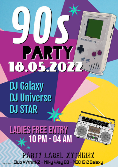 Copy of 90s Party Oldschool Retro Event 90er | PosterMyWall
