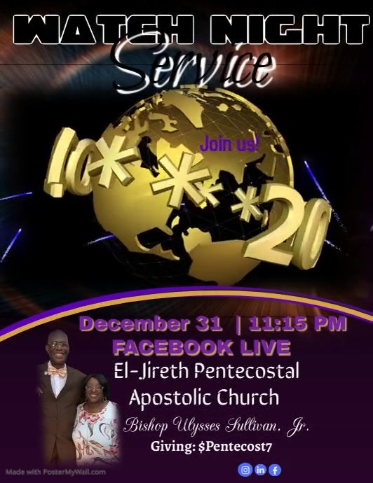 El-Jireh Watch Night Service | PosterMyWall