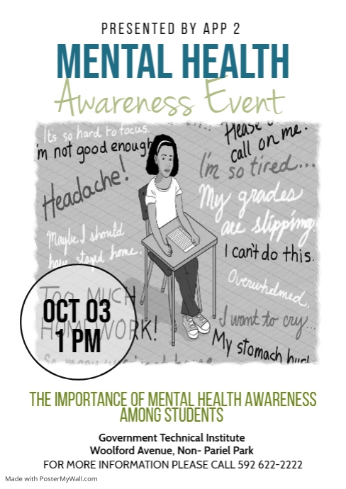 mental awareness a4 flyer health depression | PosterMyWall