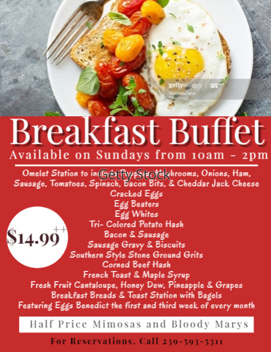 Copy of Sunday Buffet Menu | PosterMyWall