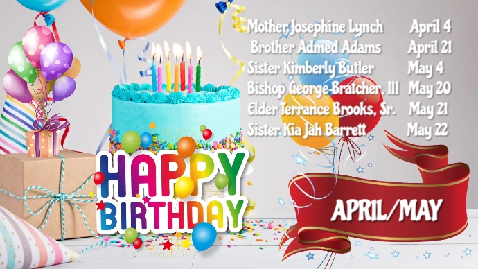 Copy of FUFM BIRTHDAYS APRIL/MAY | PosterMyWall