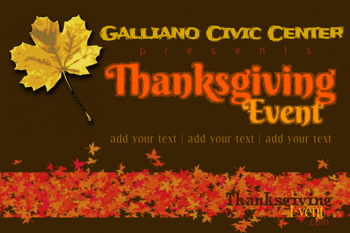 Thanksgiving Autumn Fall Festival Foliage Leaves Event Invite Poster ...