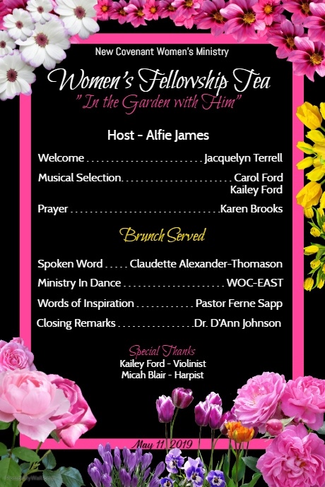 Copy of Women's Fellowship Tea Program Proof | PosterMyWall