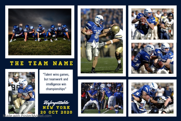 Copy of Copy of Football Collage | PosterMyWall