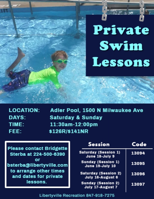 Copy of swimming lessons flyer template | PosterMyWall