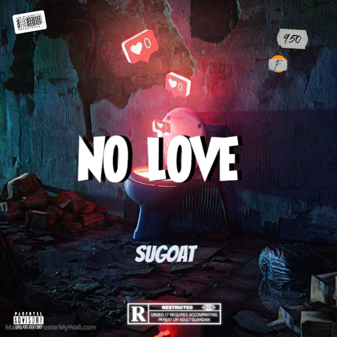 Copy of Copy of NO LOVE - CD cover art - | PosterMyWall