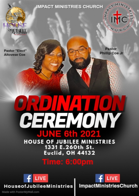 Copy of Ordination Ceremony | PosterMyWall