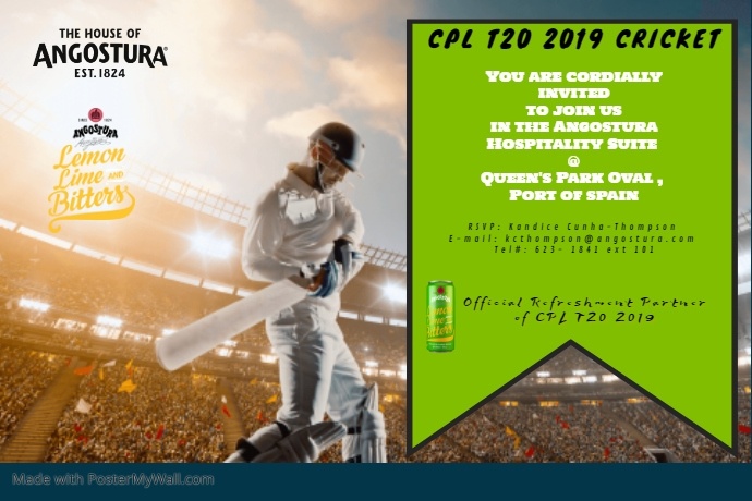 Copy of Cricket game facebook cover template | PosterMyWall